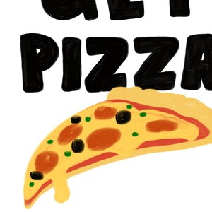Let's Get Pizza Print, Kitchen Print, Pizza Poster, Italian Food Foodie ...