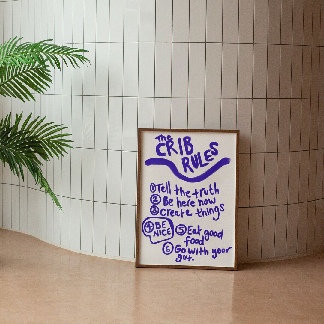 The Rules Art Print, House Rules Art, Home Gift, Crib Rules, Home Decor ...