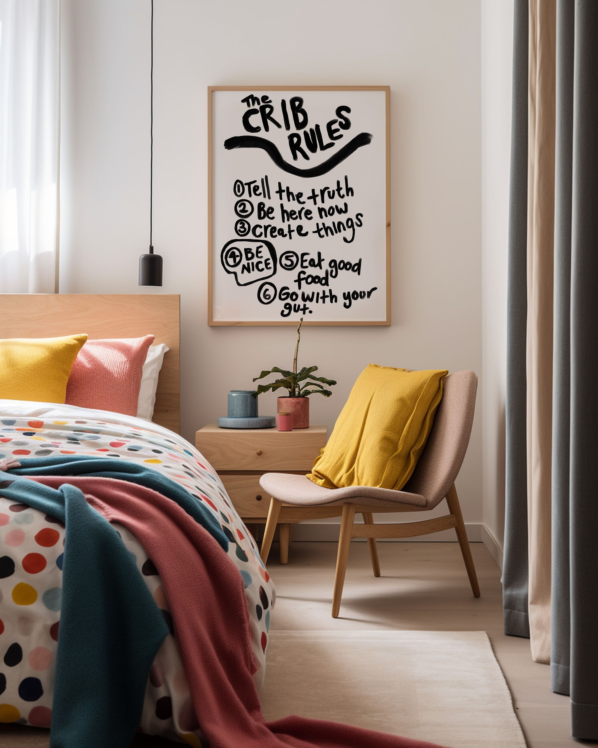 The Rules Art Print House Rules Art Home Gift Black and - Etsy