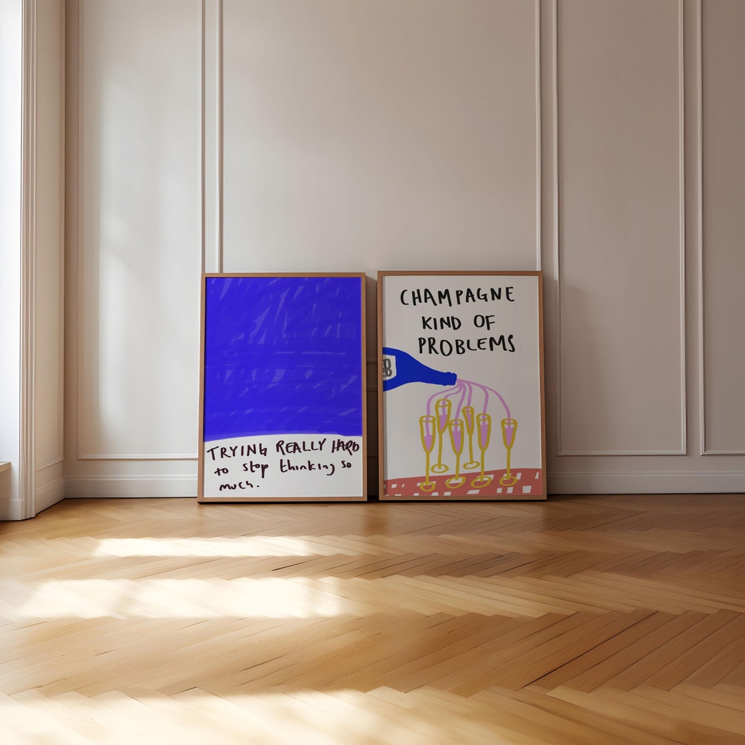 Set of 2 Art Prints, Encouraging Poster, Cool Poster, Apartment Decor ...