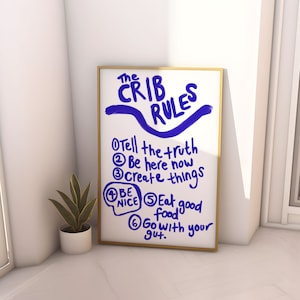 The Rules Art Print, House Rules Art, Home Gift, Crib Rules, Home Decor ...