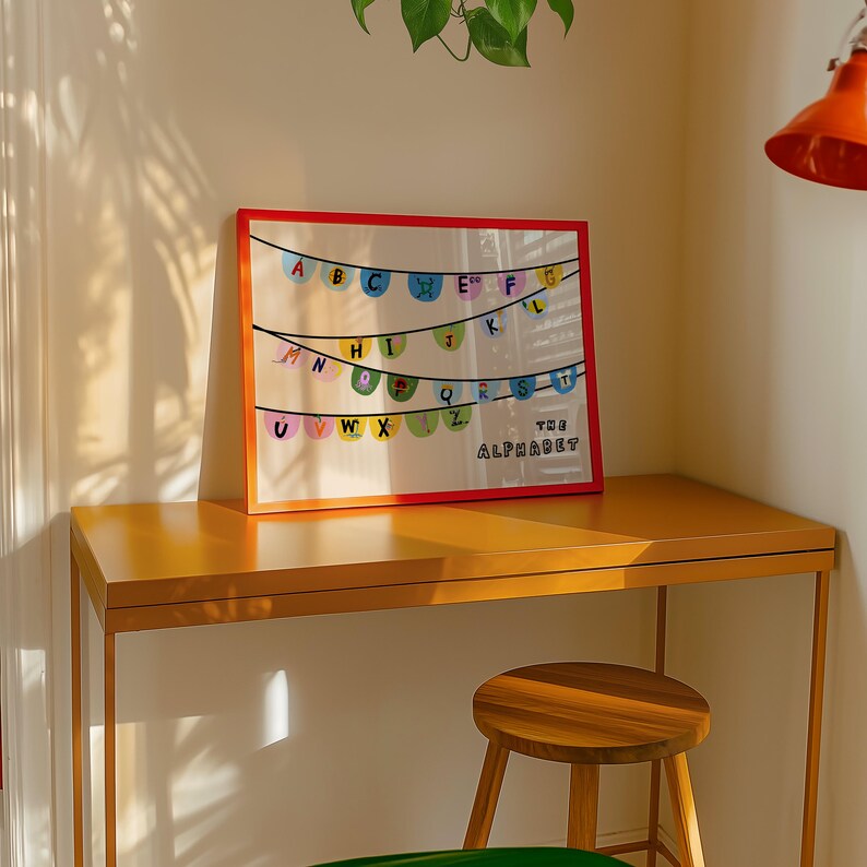 Alphabet Poster - Early Learning, Montessori Print, Dreamy Wall Art ...