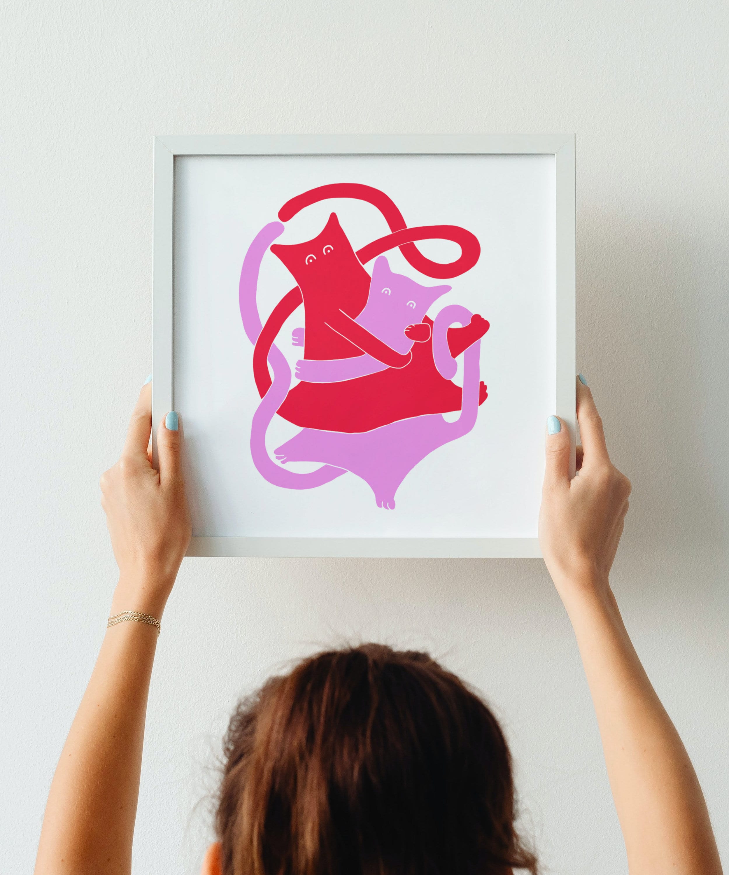 Cute Cat Poster, Cat Poster, Cat Illustration, Cat Artwork, Gift for ...
