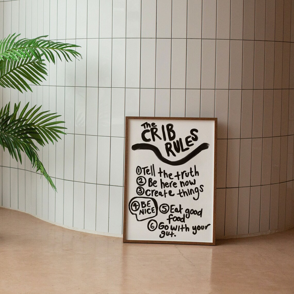 The Rules Art Print House Rules Art Home Gift Black and - Etsy