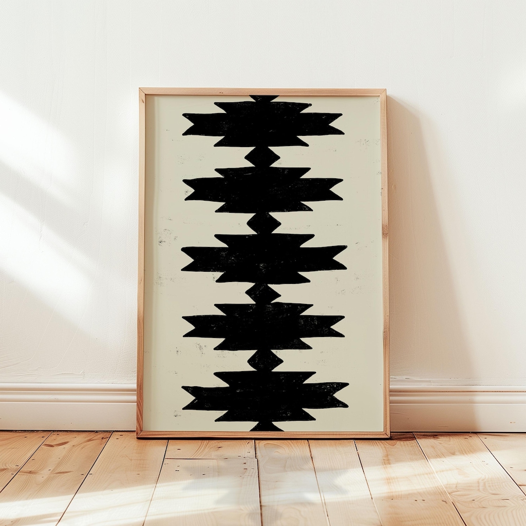 Aztec Pattern Wall Art, Southwest Artwork, Boho Western Wall Prints ...