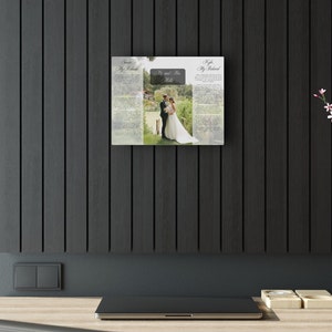 Wedding Vow Display Wedding Acrylic Prints Three Panel Print of Wedding ...