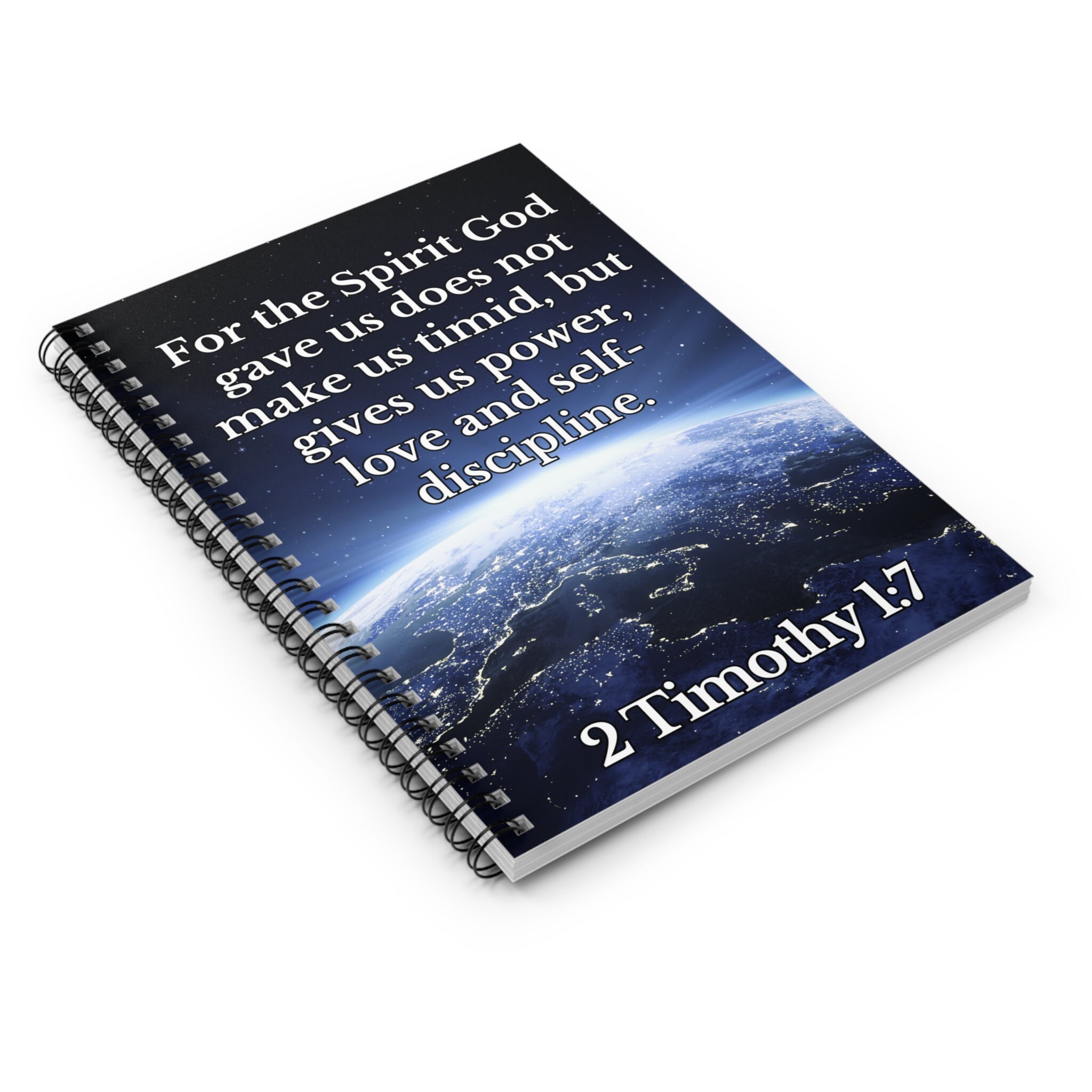 2 Timothy 1:7 Space Bible Verse Notebook Christian Gift Jesus Notebook ...