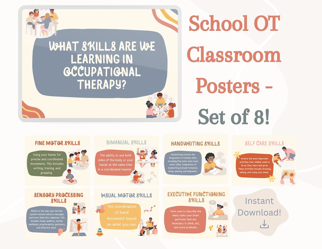 Digital Download Occupational Therapy School Classroom Posters Minimal ...