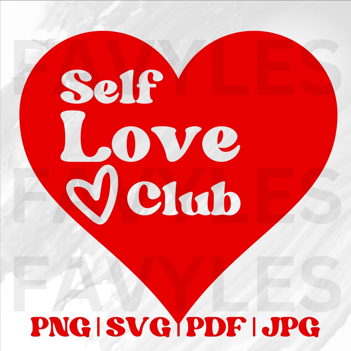Self Love Club SVG, Self Love PNG, Cute Png, Cute Svg, Trendy Png ...