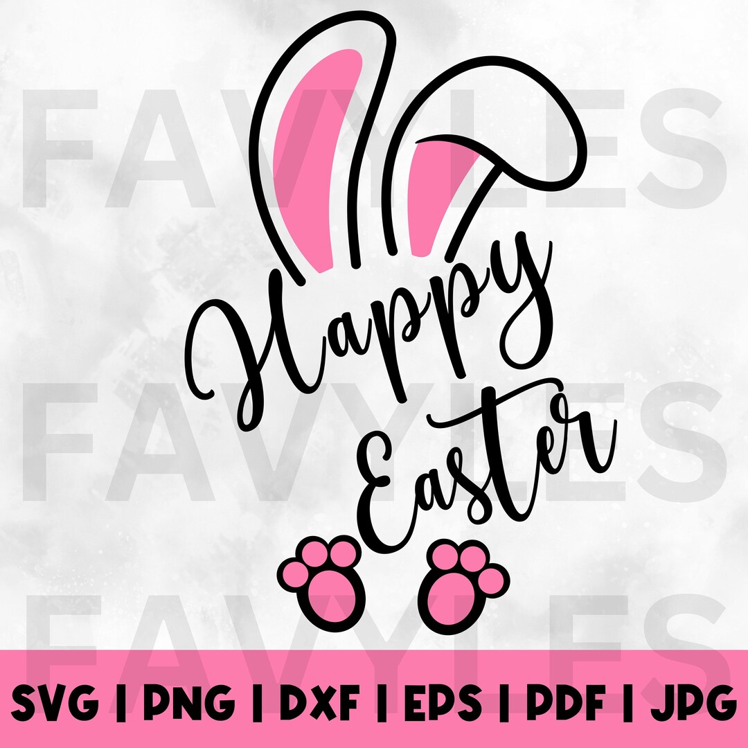 Easter Bunny SVG, Easter Bunny Girl SVG, Easter Bunny Ears, Happy ...