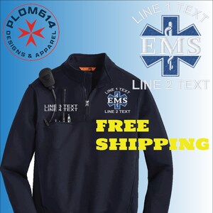 Custom Embroidered EMS Job Shirt: Fire Department Work Shirt - Etsy