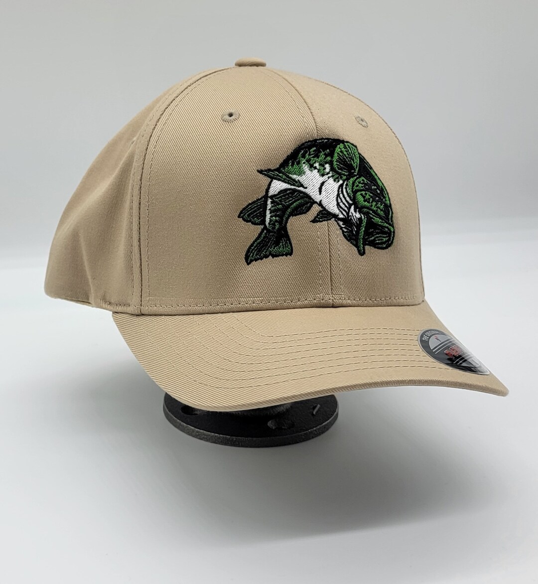 Embroidered Largemouth Bass Flexfit Hat: Custom Fishing Cap - Etsy