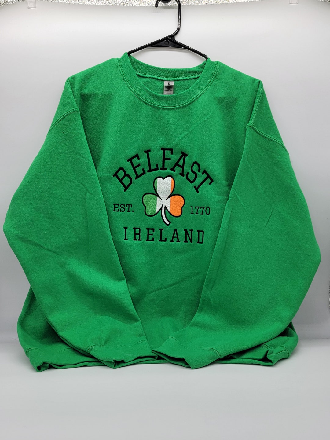 Belfast Ireland Sweatshirt Hoodie Custom Embroidered Gaelic Irish Gift ...