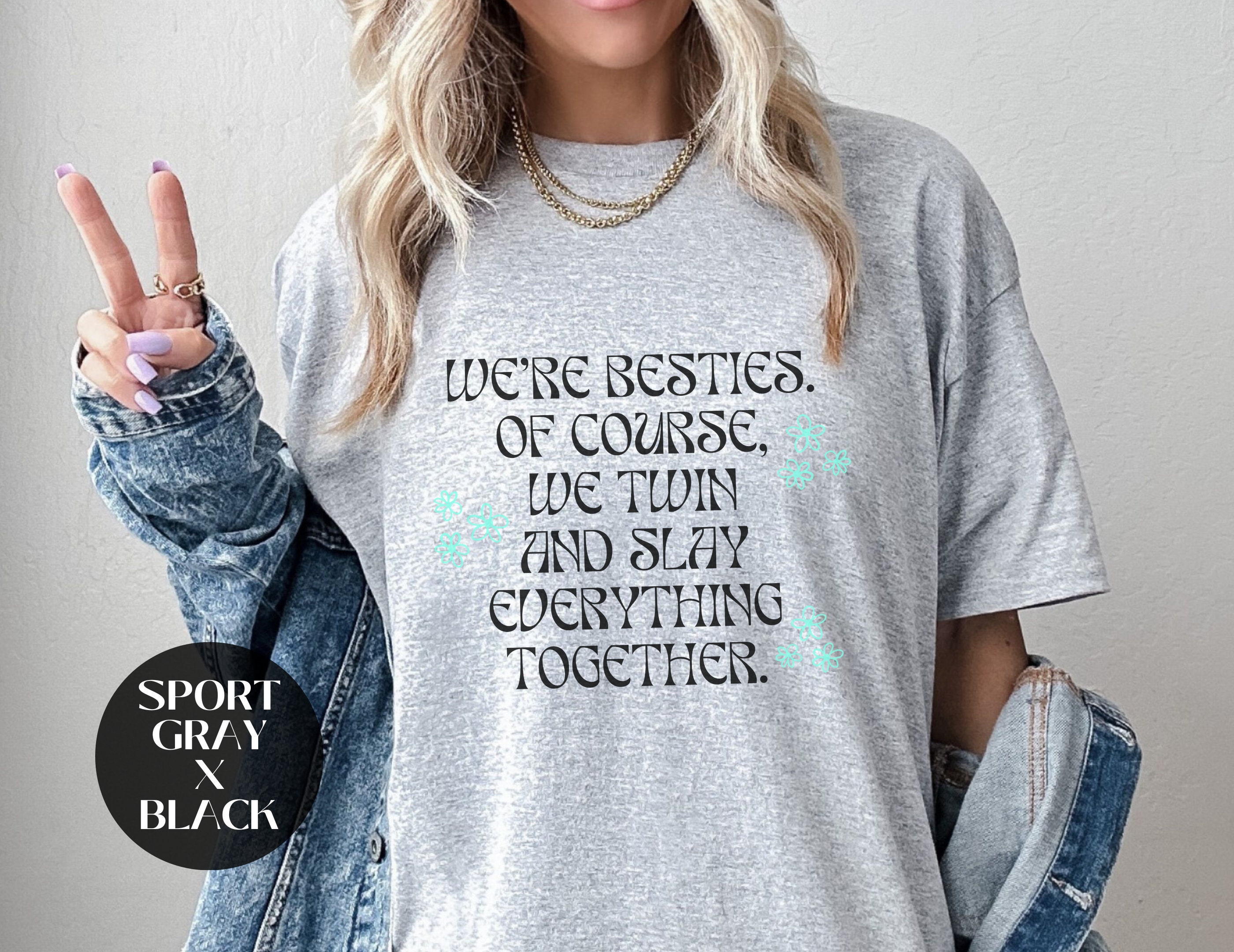 We're Besties Shirt, Bestie Gift, Trendy Shirt, Custom Besties Tee ...