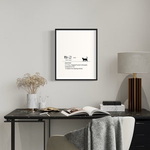 Cat Definition Wall Art Minimalist Wall Art Printable Wall - Etsy