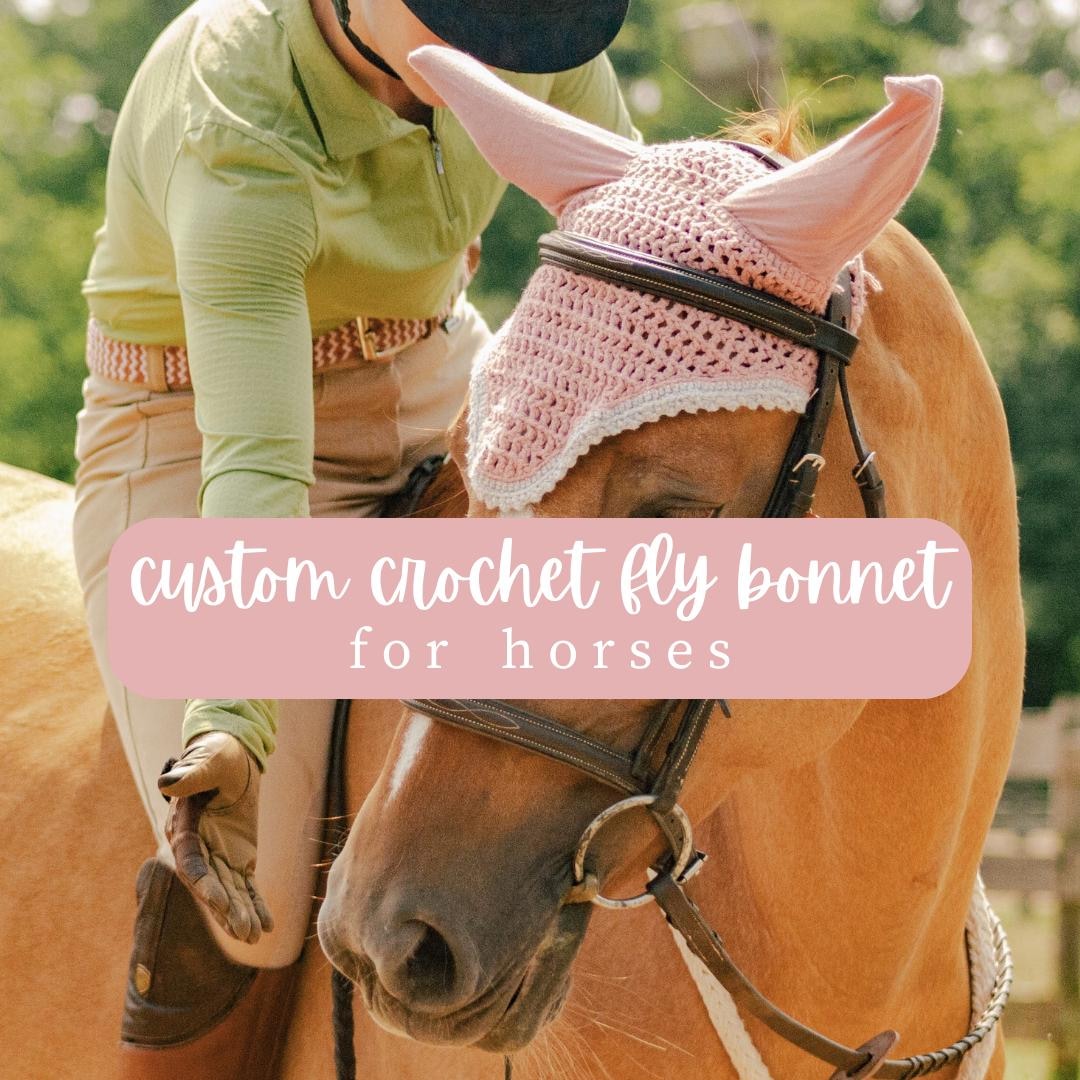 Custom Crochet Fly Bonnet for Horses, Ponies, Mules, Donkeys, Draft ...