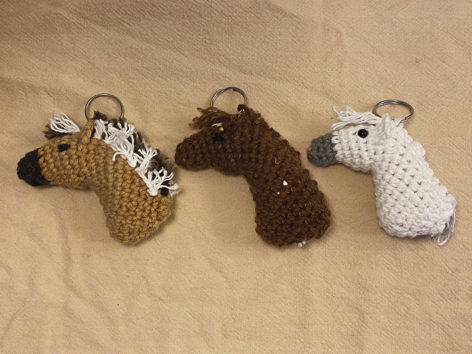 Custom Handmade Crochet Horse Keychain - Etsy