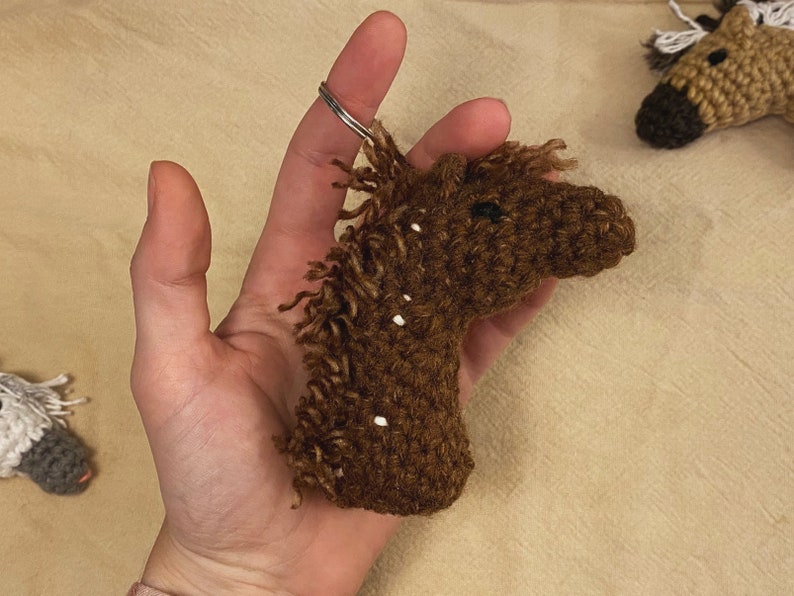 Custom Handmade Crochet Horse Keychain - Etsy