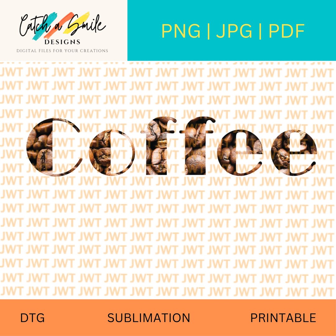 Coffee Beans Sublimation Mug Design for 12 Oz Mug: Perfect for Coffee ...