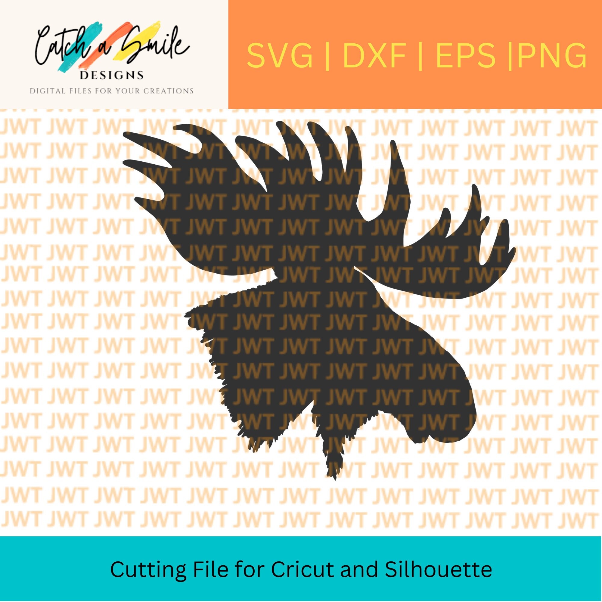 Moose Head Silhouette SVG File for DIY Projects – Moose Cut File for ...
