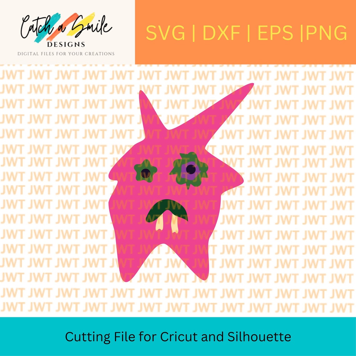 Kawaii Monster Blob SVG Digital Download - Pink Monster Blob SVG for ...