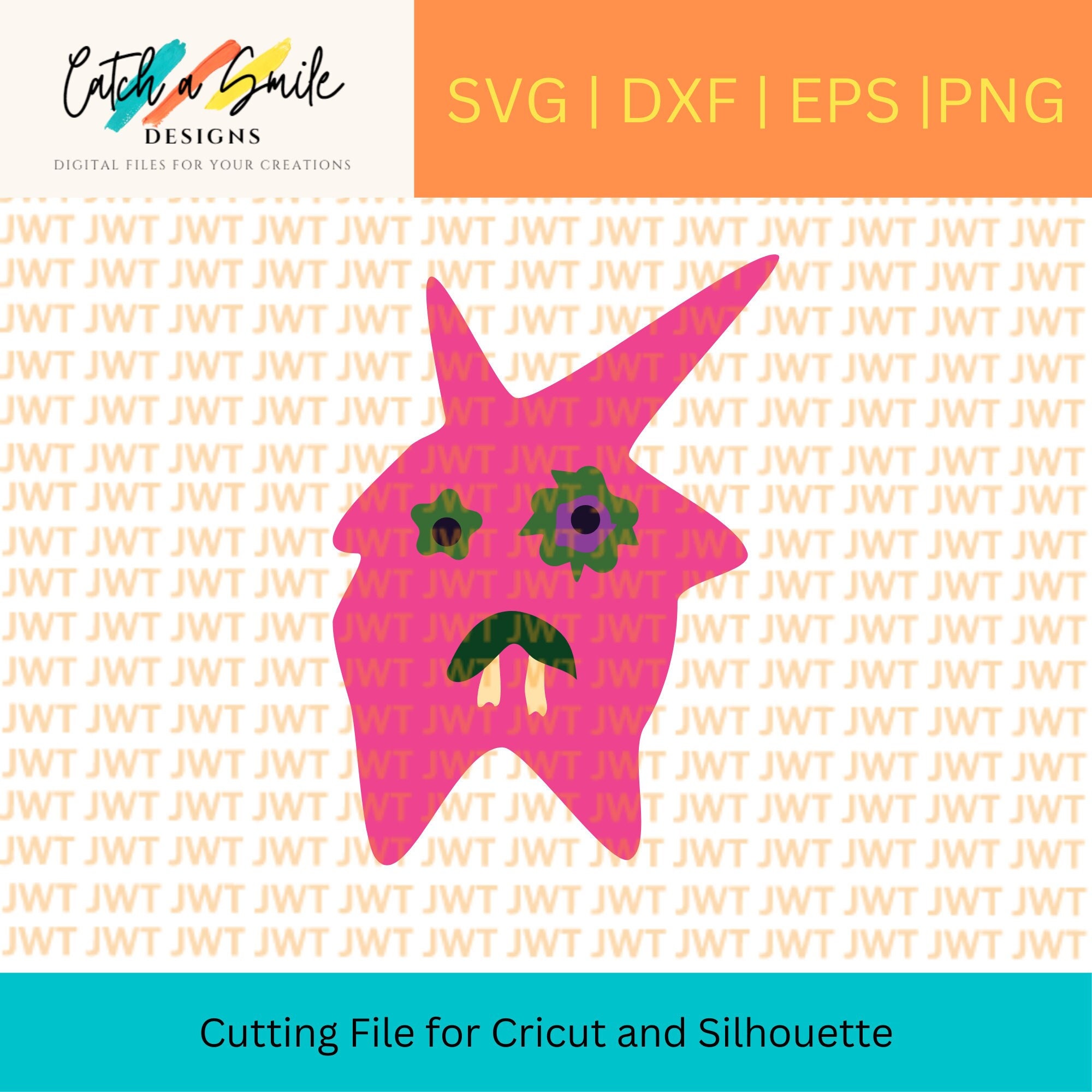 Kawaii Monster Blob SVG Digital Download - Pink Monster Blob SVG for ...