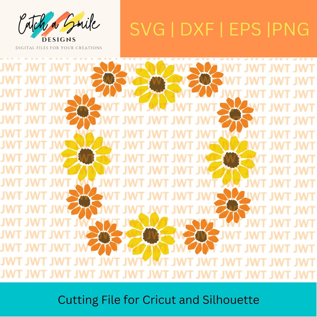 Minimalist Sunflower Frame SVG File to Add a Touch of Nature to Your ...