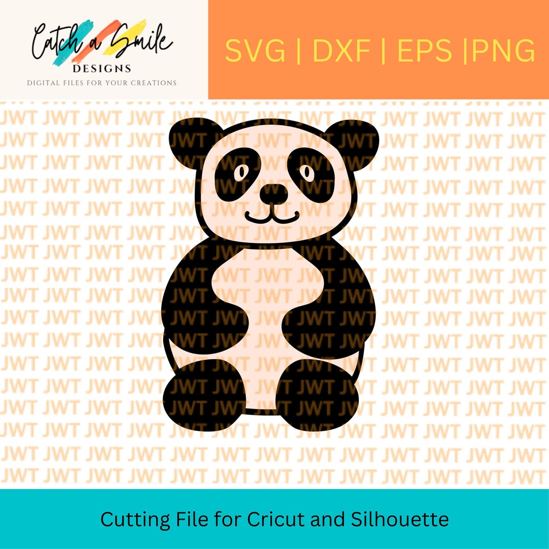 Cute Panda SVG Cut File for Cricut and Silhouette - Kawaii Panda SVG ...