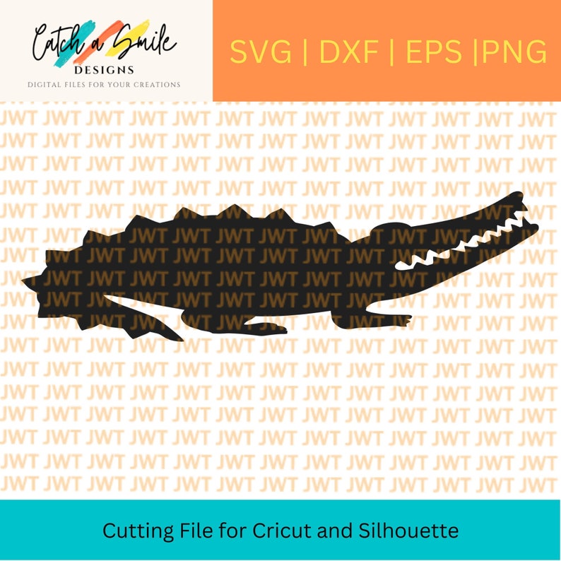 Crocodile SVG Cutting File for Cricut or Silhouette - Crocodile Digital ...