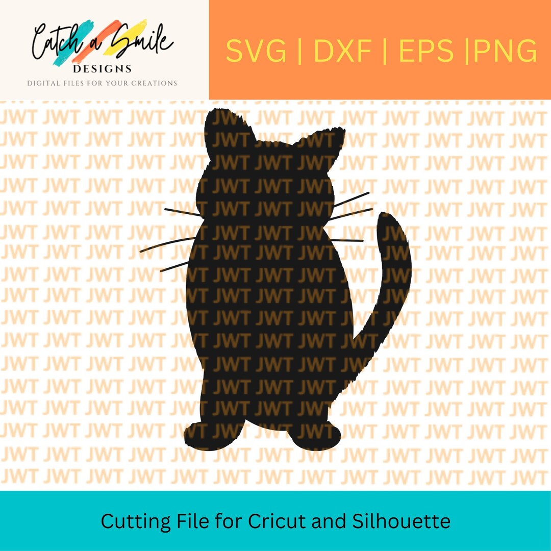 Minimalist Cat SVG for Cricut or Silhouette - Easy to Use Cat Cut File ...