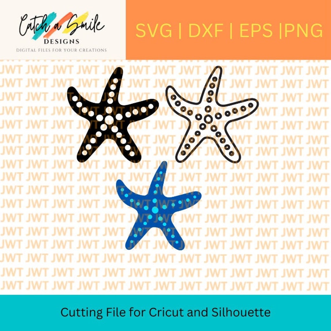 Starfish SVG for Cricut or Silhouette - Easy to Use Starfish Design for ...