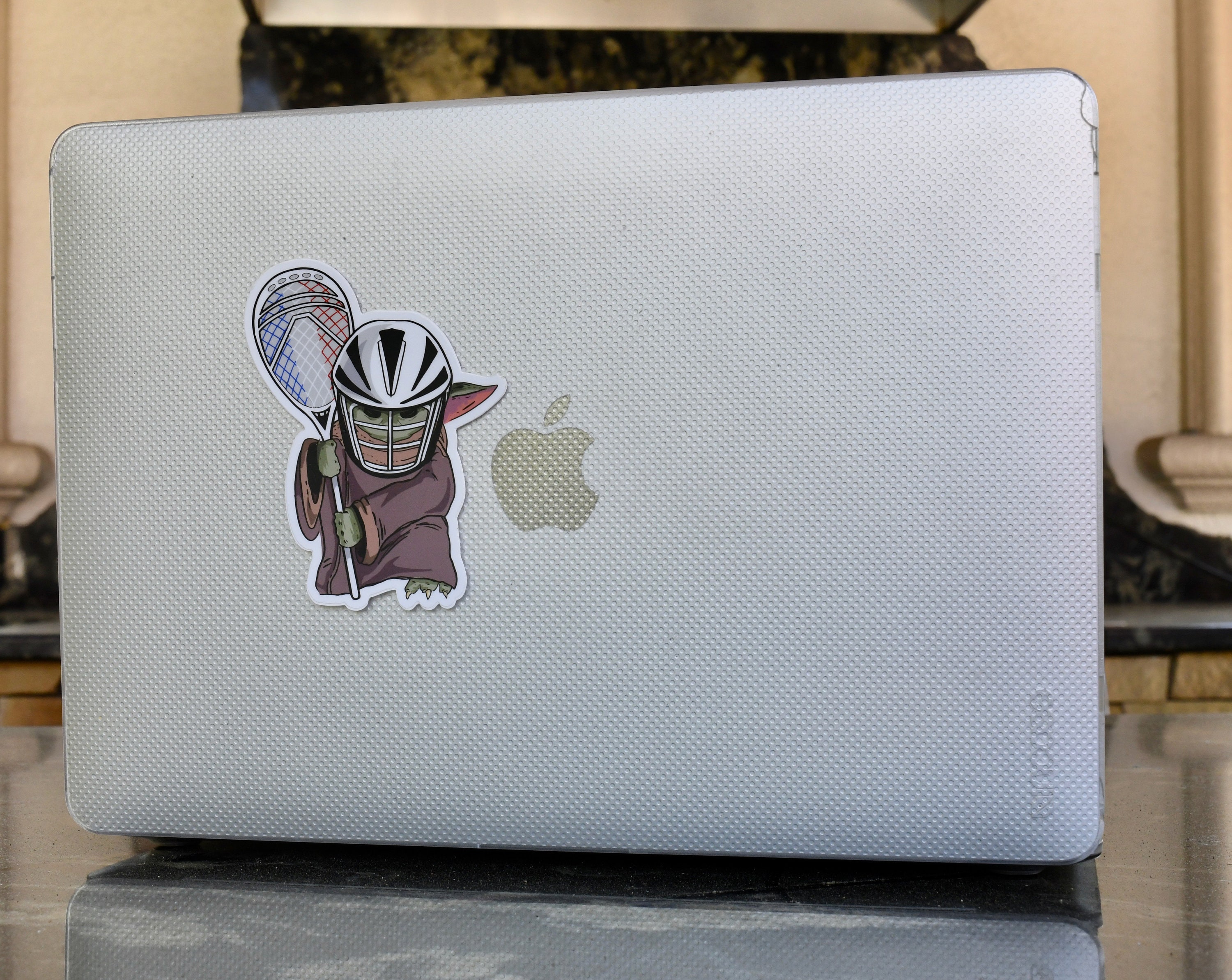 Funny Lacrosse Sticker Grogu Playing Lacrosse Goalie - Etsy