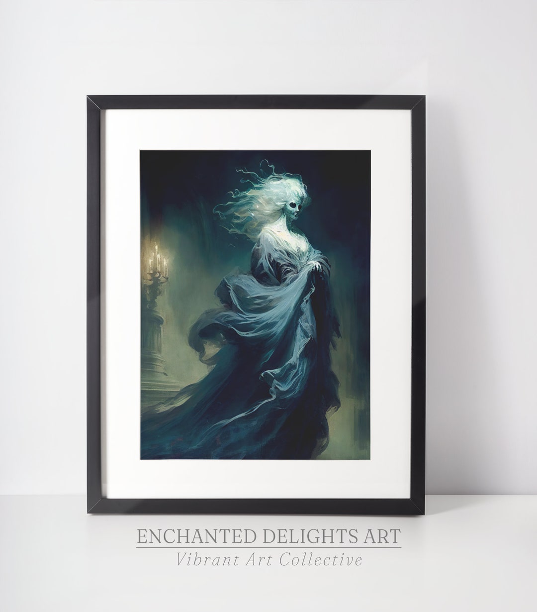 Gothic Banshee Antique Poster, Haunted House Ghost, Victorian, Goth ...