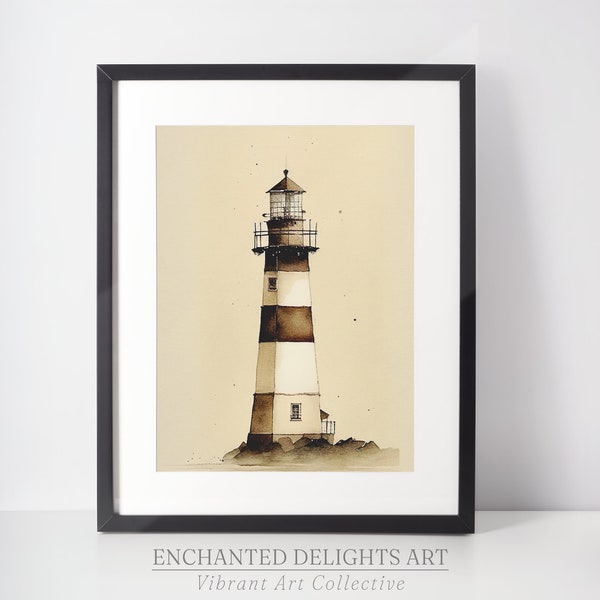 Watercolor Lighthouse Wall Art - Etsy