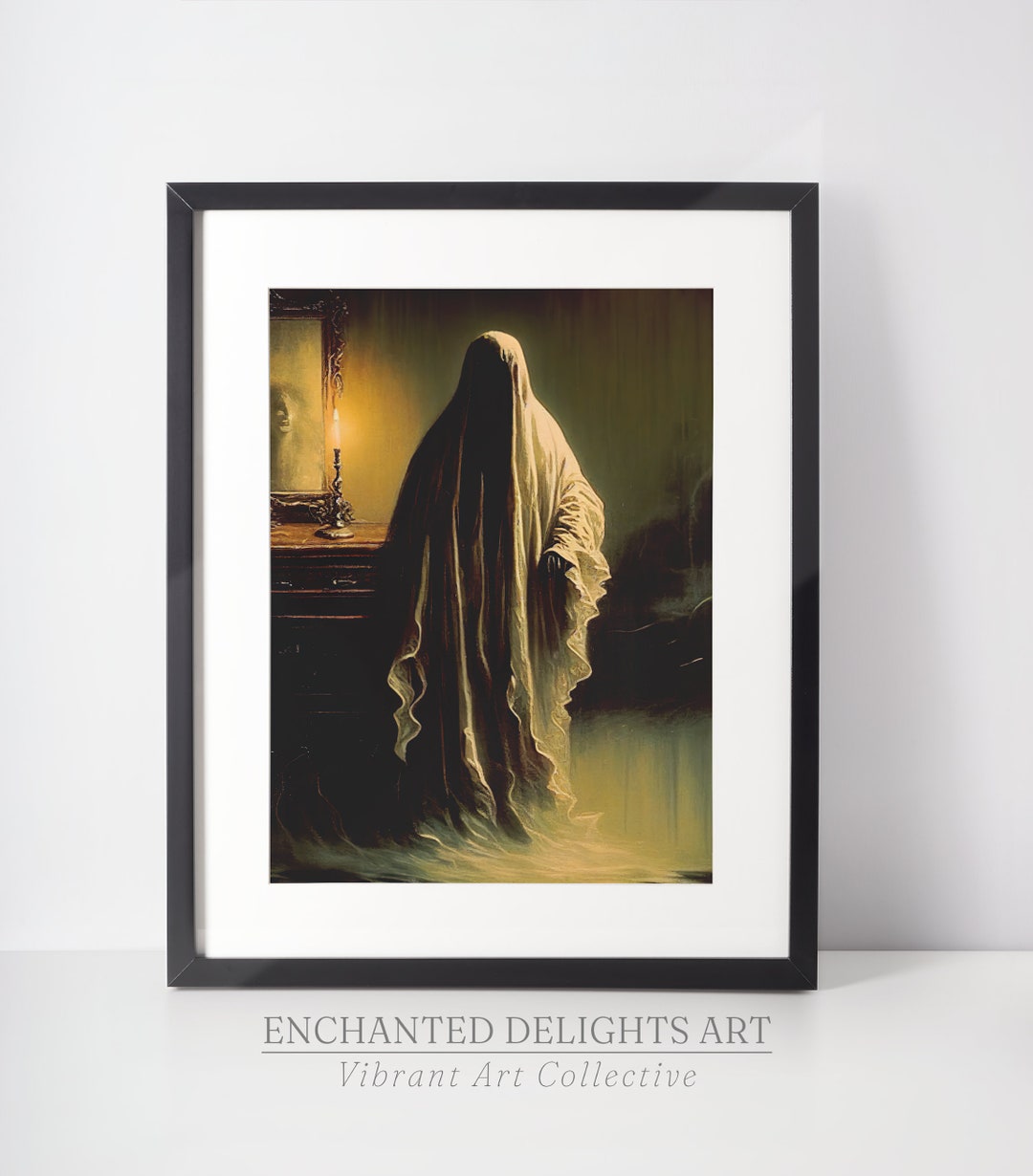 Spooky Victorian Gothic Ghost Painting Halloween Wall Art - Etsy