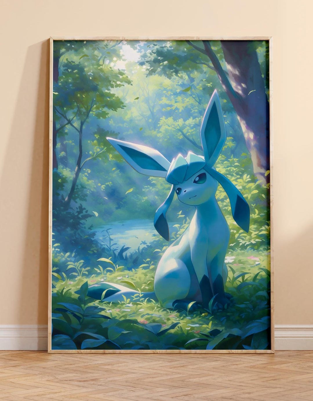 Glaceon Pokemon Poster, Anime Poster, Japanese Tapestry, Printable ...