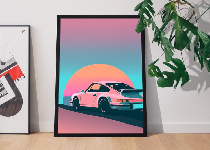 Classic Porsche 911 Minimalist Poster - Etsy