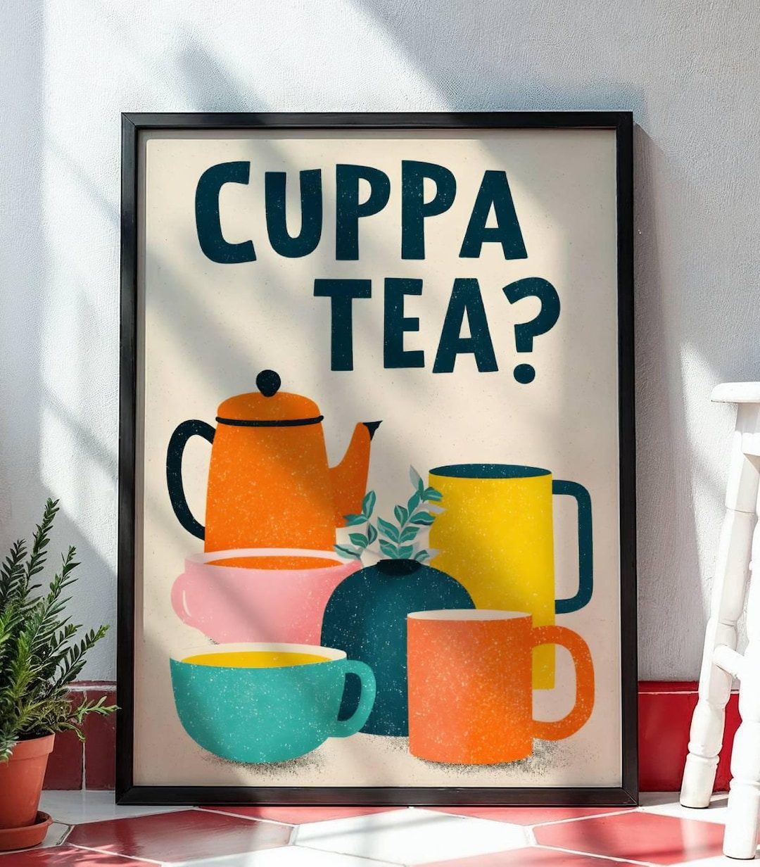 Tea Wall Art: Retro Colourful Kitchen Print (digital or Printed) - Etsy UK