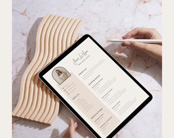 Aesthetic Resume Template and Cover Letter Duo - Etsy