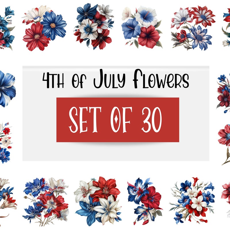 July 4th Flowers - Etsy