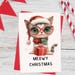 144 Quirky Christmas Cats Clipart Holiday PNG Bundle, Funny Cat ...