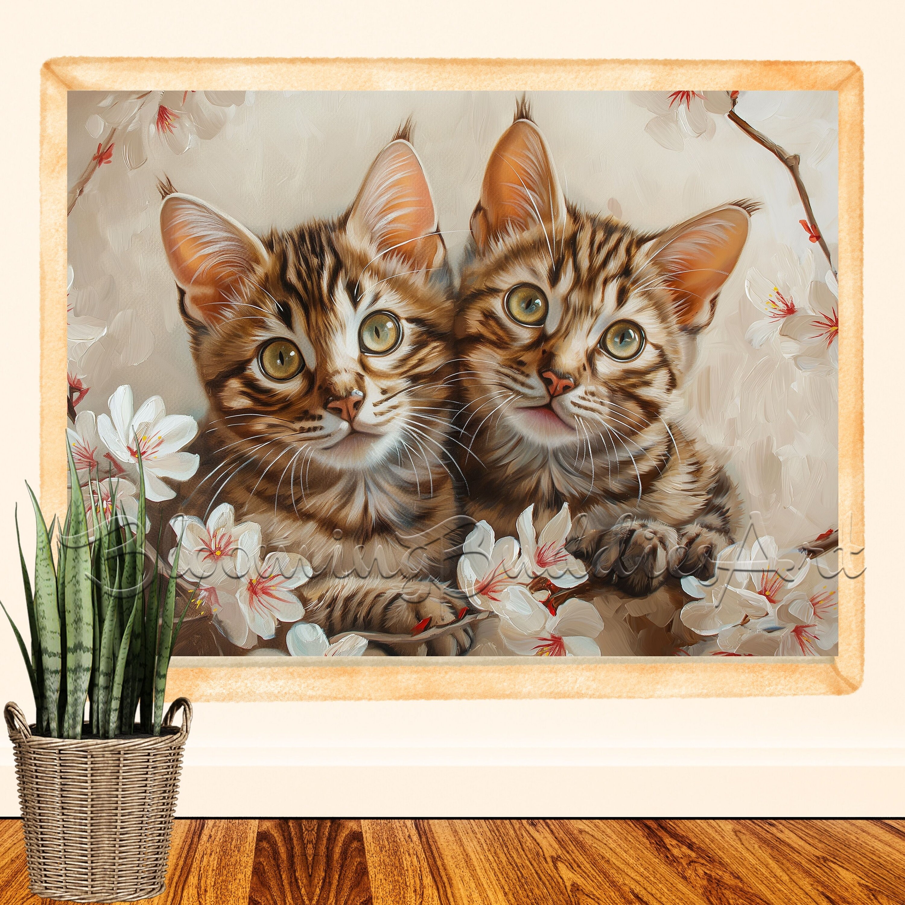 Cute Bengal Cats Print, Cat Wall Decor, Printable Cat Art, Cat Posters ...