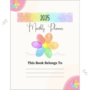 2025 Calendar Planner Printable PDF BUNDLE, Vertical Planner, Monthly ...