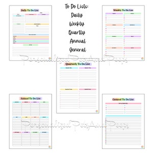 To Do List Printable BUNDLE, Daily Weekly Monthly Planner Instant ...