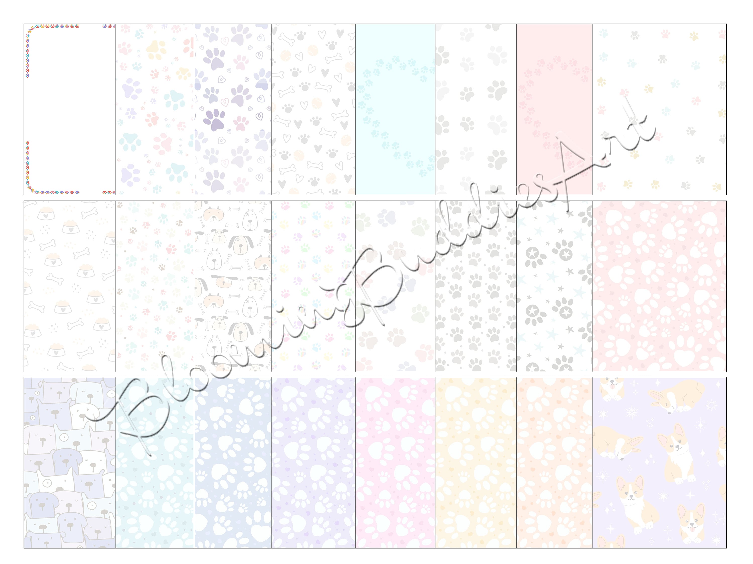 Dog Themed Note Sheets, Printable Dog Stationary, Line and Unlined, Dog ...