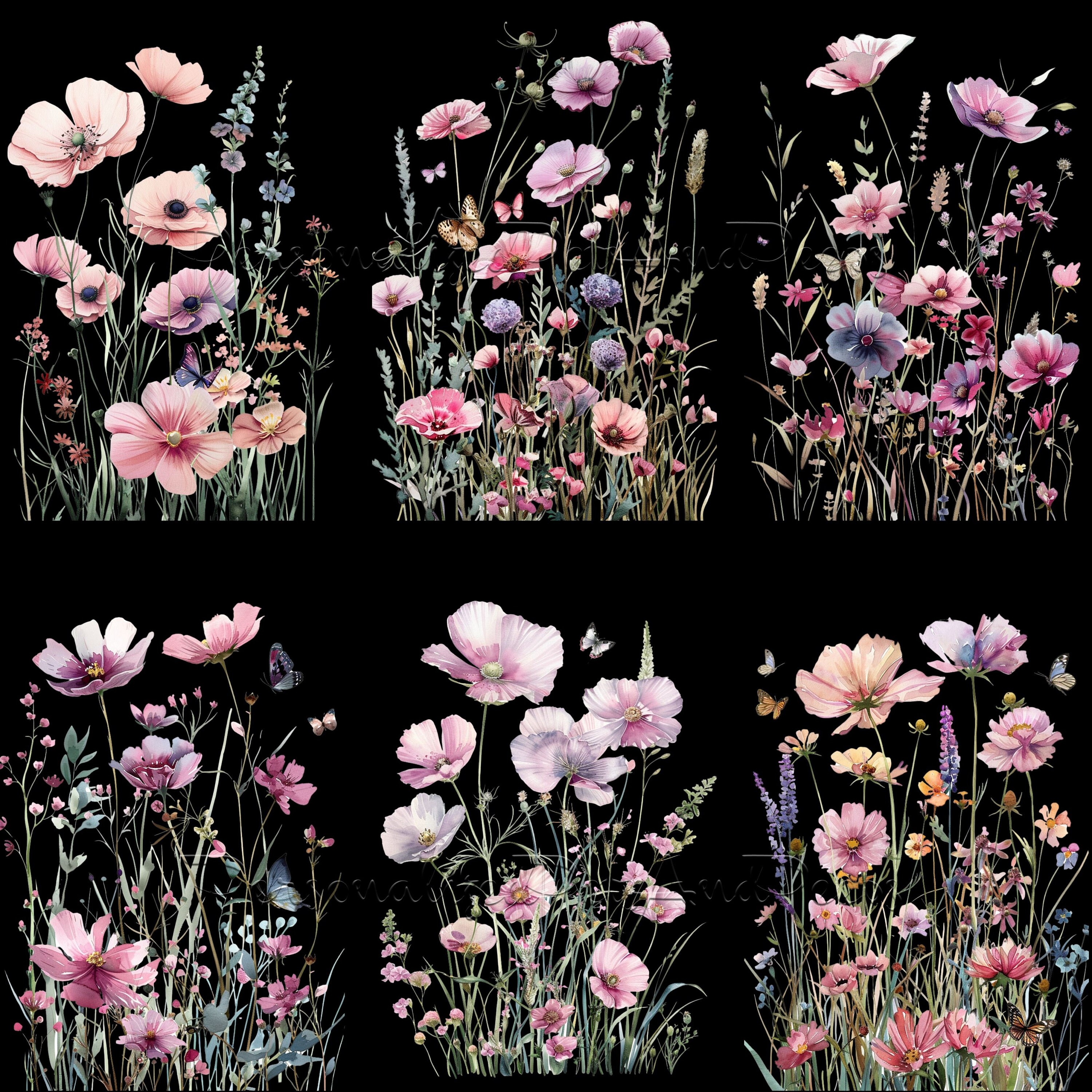 Wildflower Png | Watercolor Wildflowers Clipart | Watercolor Floral ...