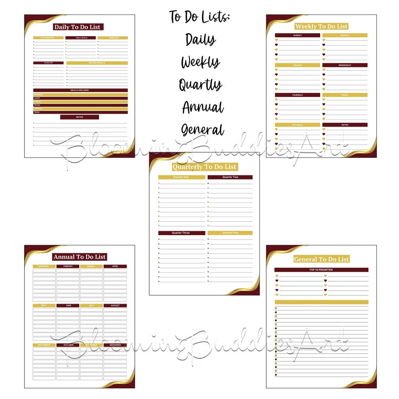 To Do List Printable, to Do List Bundle, to Do List Planner, Monthly to ...