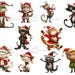 10 Quirky Christmas Cats Clipart Bundle, Silly Cat PNG, Holiday ...