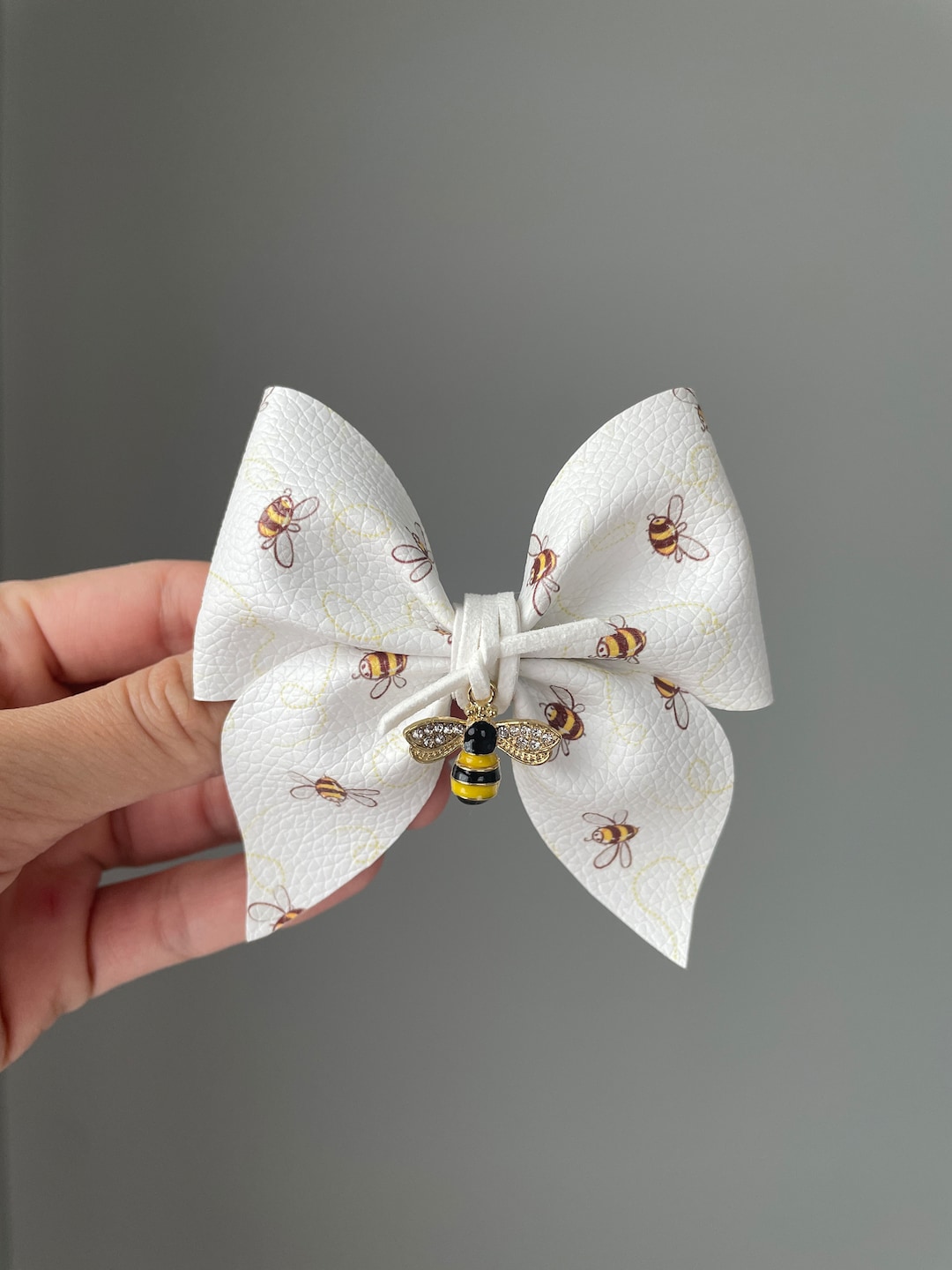 3.8 Bee Hair Bow Clip Handmade Hair Clip for Girls, Handmade Hair Clip ...