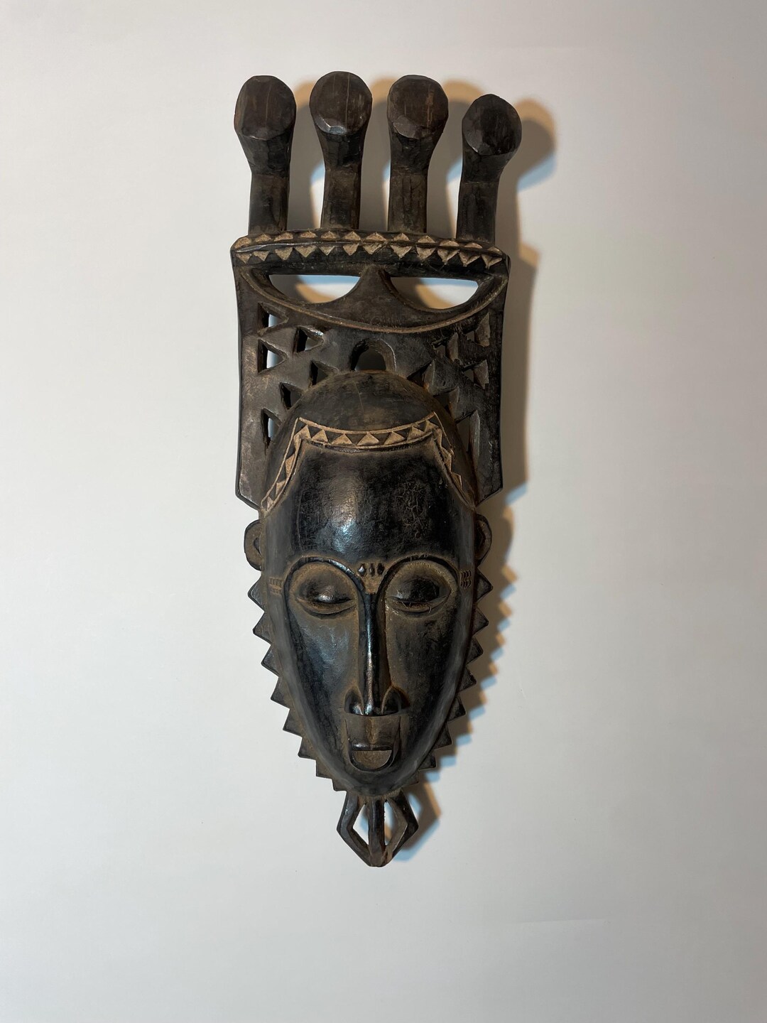 Beautiful Vintage Baoulé Harvest Mask, African Art, African Wall Decor ...